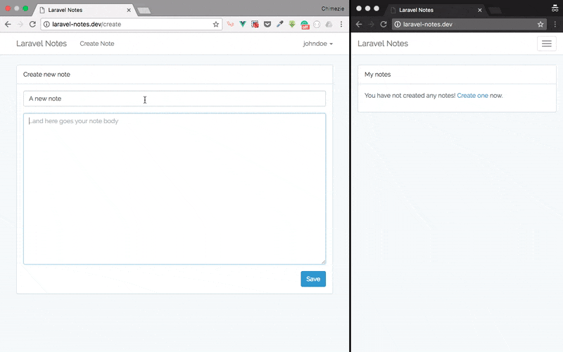 How To Build A Collaborative Note App Using Laravel Pusher Blog