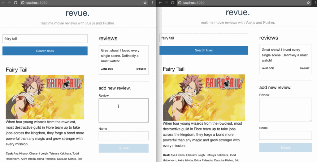 Build a simple realtime app with Vue.js 2.0 and Pusher | Pusher blog