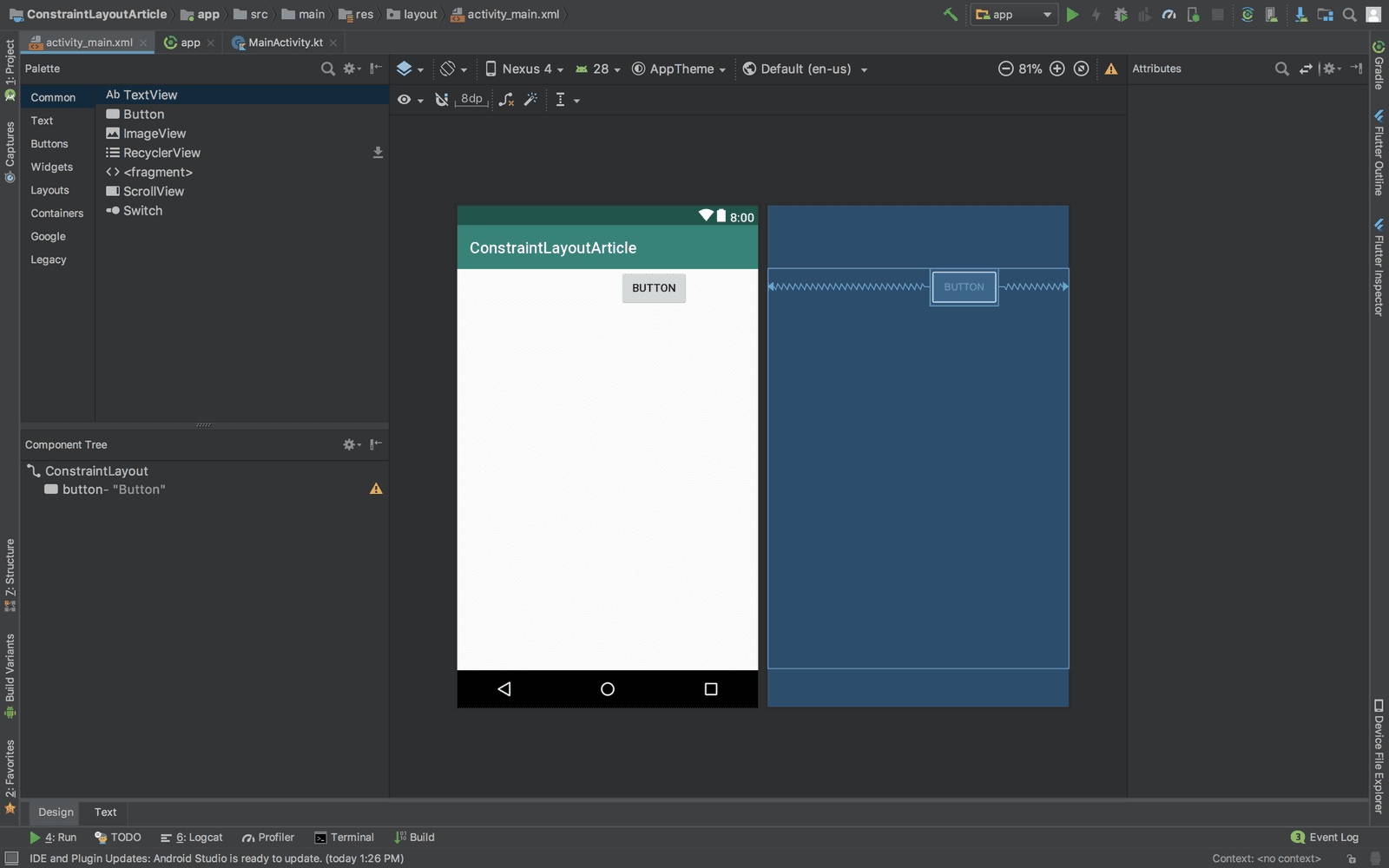 Getting started with ConstraintLayout in Kotlin - Part 2: understanding constraints, bias, and ...