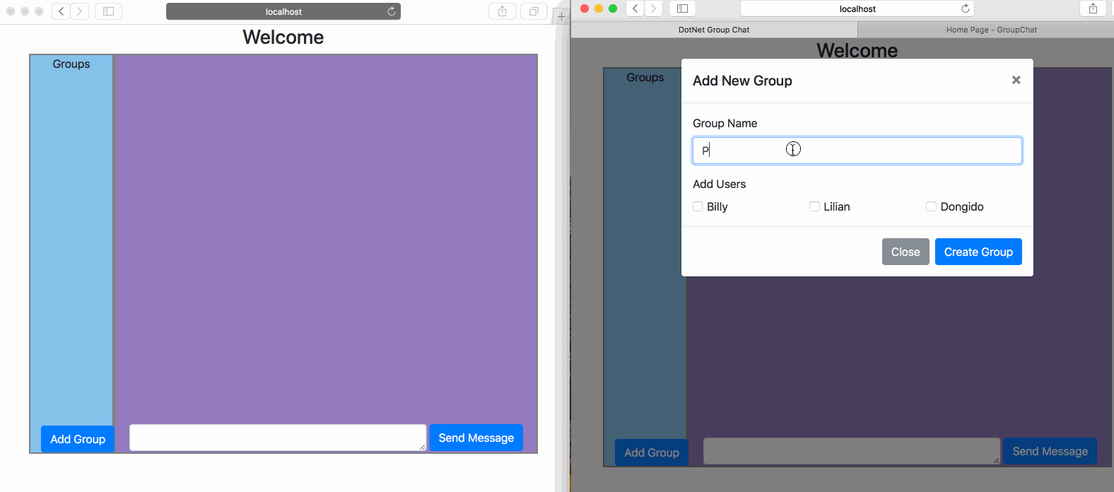 Build a group chat app using .NET Core | Pusher tutorials